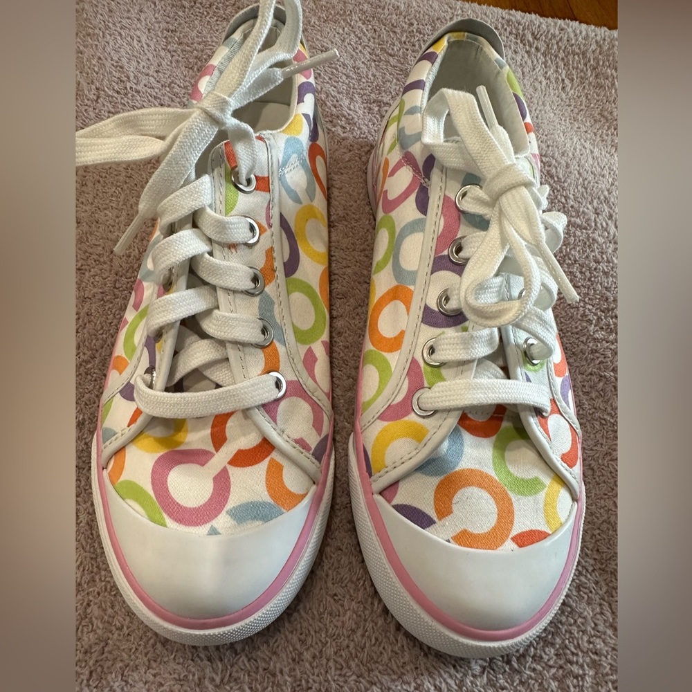 Coach Barrett Sneakers Shoes Signature Lace Up Canvas… - Gem